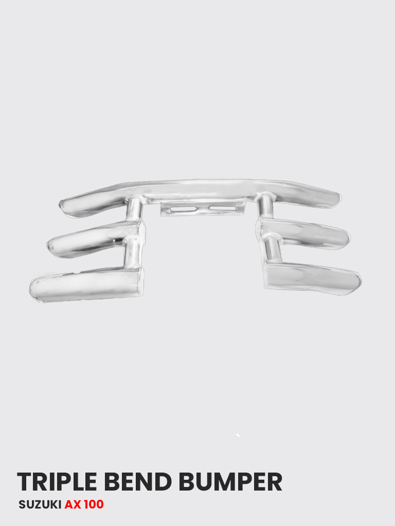 Triple Bend Bumper Chrome Bajaj pulsar 150 & 180 & Rx/Suzuki / HT 003C ...