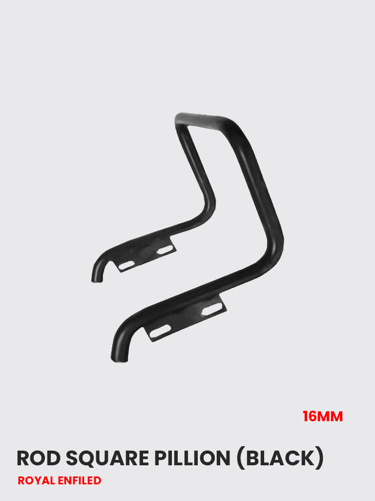 Royal Enfield 16mm Rod Square Pillion Black - RE 036B – htexhaust