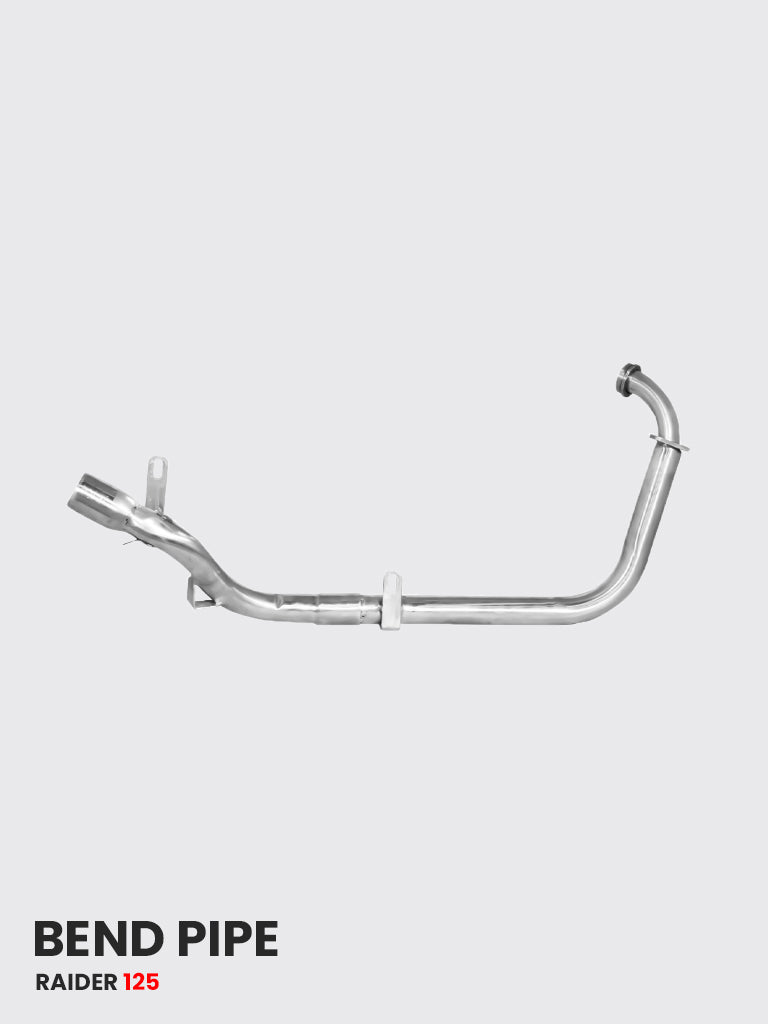 TVS RAIDER 125 Exhaust System Pipe Stainless Steel ( only bend pipe ...